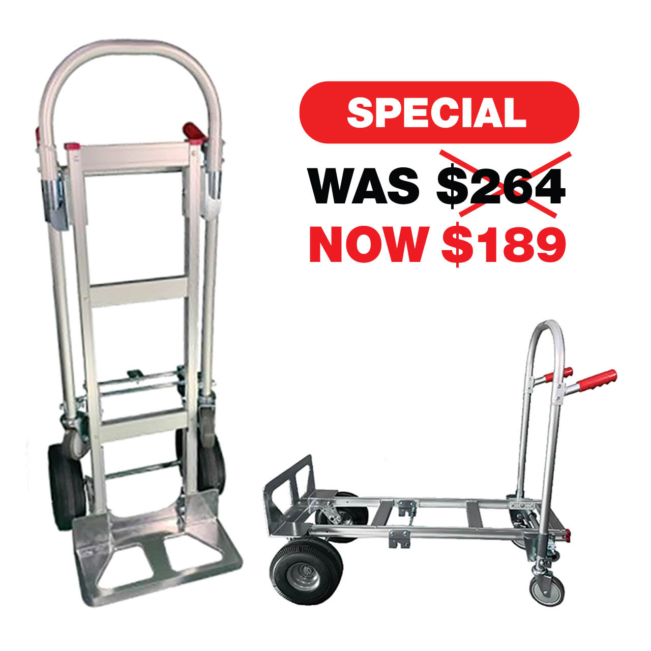 Special 2-Way Convertible Aluminum Hand Truck | Material Flow