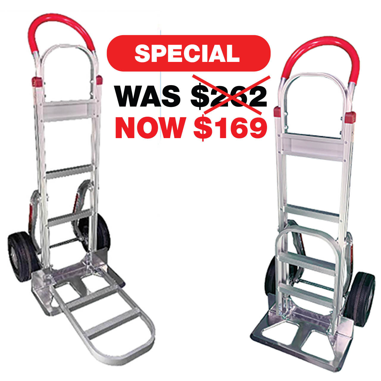 [SPECIAL] Aluminum Folding Hand Truck with Extendable Toeplate