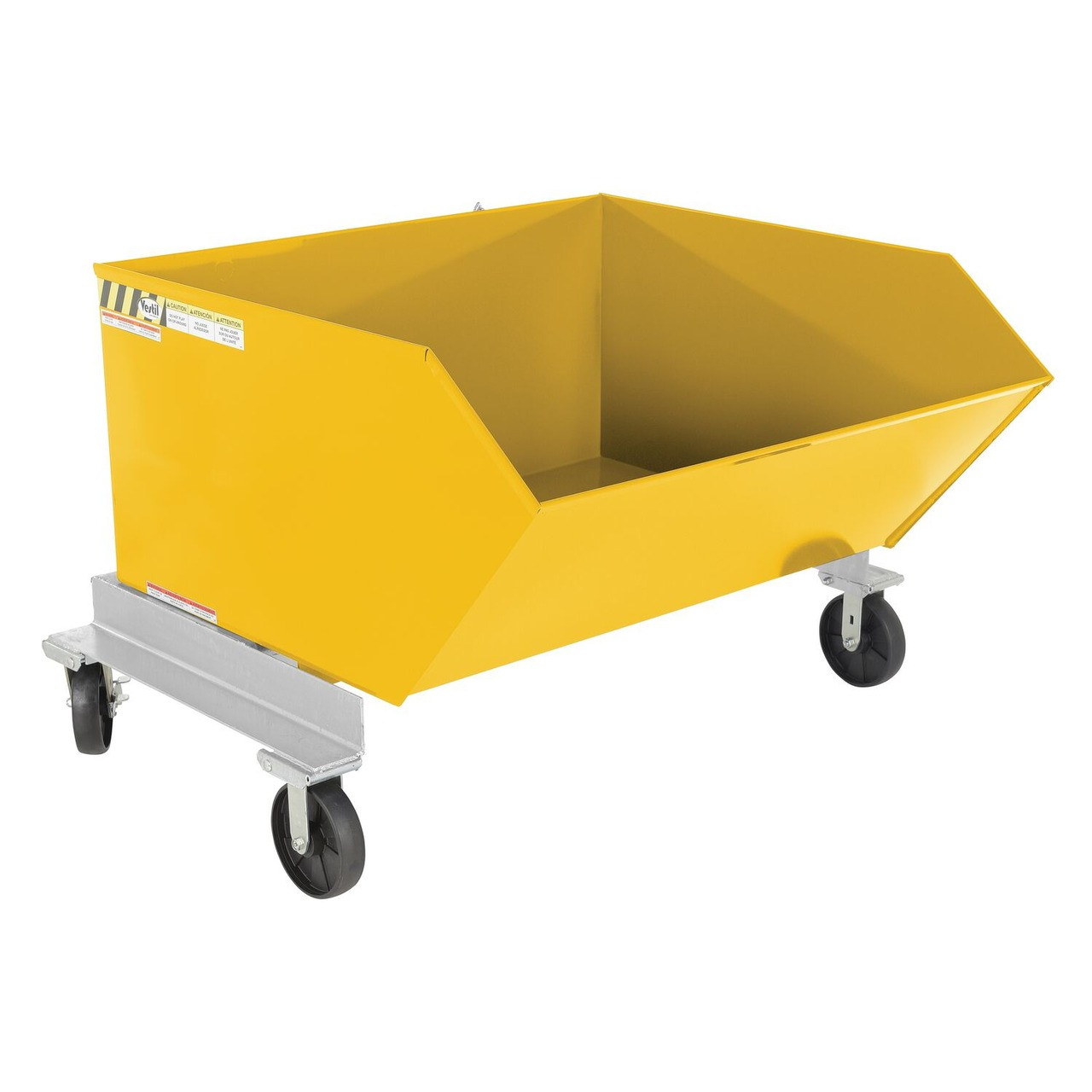 Vestil Yellow Portable Steel Hoppers | Durable – Material Flow