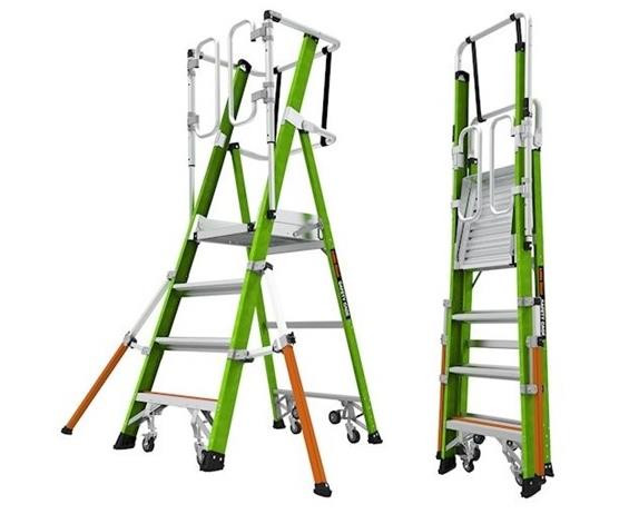 Little Giant Safety Cage Ladder – Material Flow