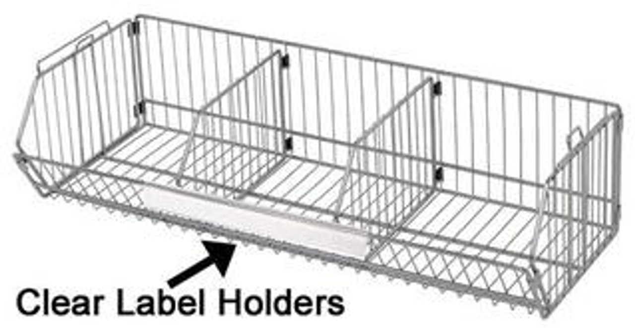 Quantum - Clear Label Holders for Stacking Baskets.