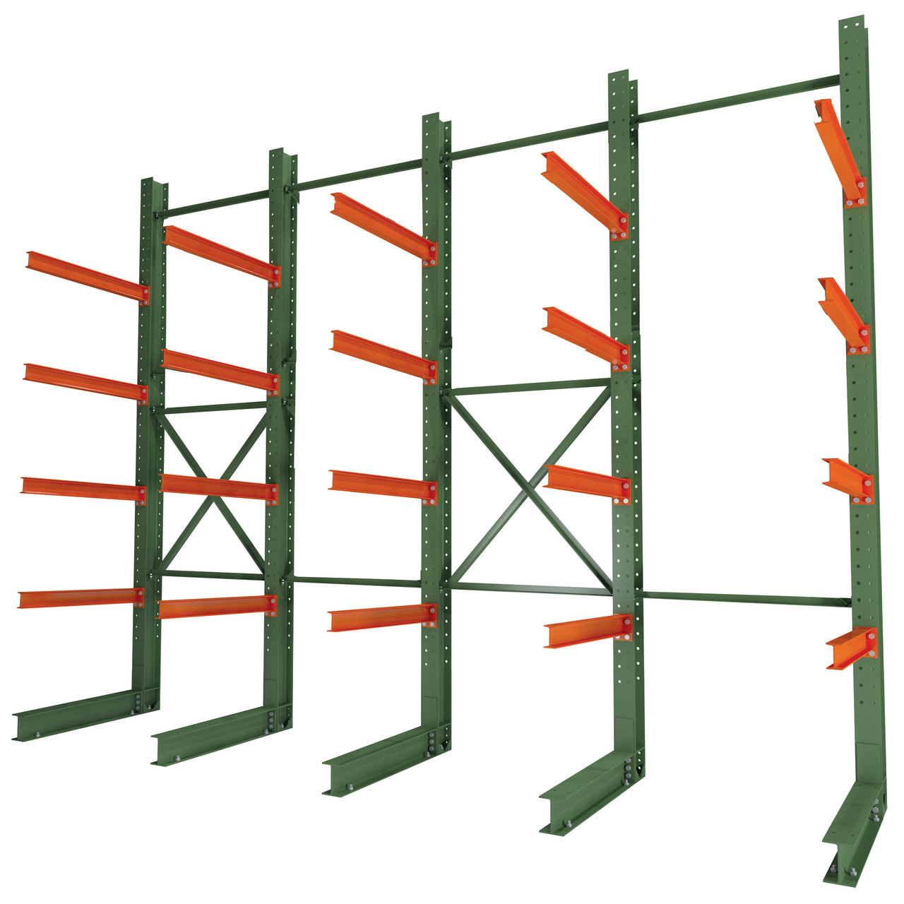8 Ft Cantilever Rack Frames - Single Sided | MaterialFlow.com