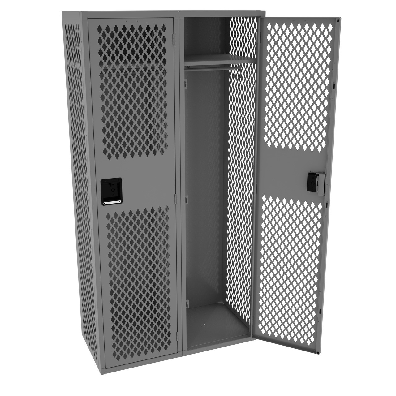 Single Tier Ventilated Steel Lockers Without Legs