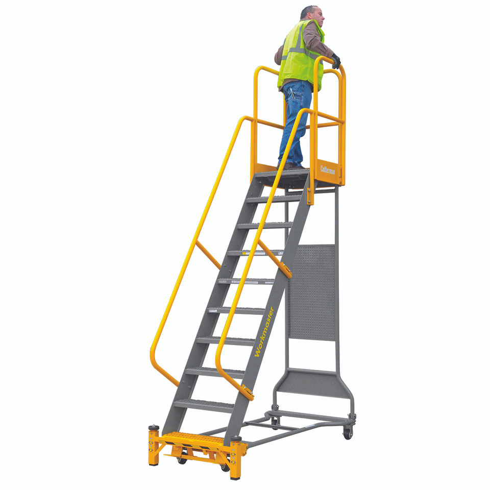 Cotterman Workmaster Super Duty Rolling Steel Ladder | Material Flow