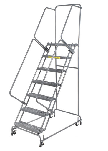 7 Step Standard Rolling Ladders - Expanded Metal Tread