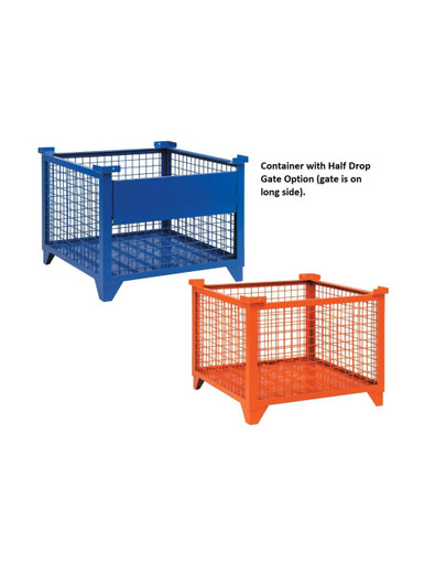 Red Wire Mesh Containers-2500 lb Capacity | Material Flow