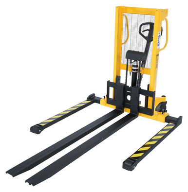 Steel Manual Stacker w/ Adj. Forks – Vestil | Material Flow