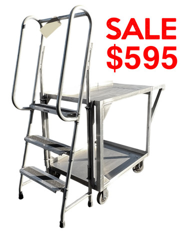 [SALE] Aluminum Extended Ladder Pick Cart | Material Flow