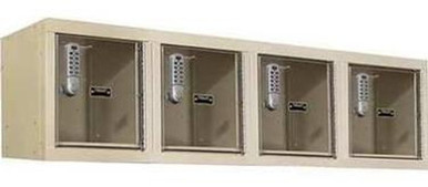 Hallowell DigiTech Safety-View Plus Stock Lockers - 4-Wide Wall Mount