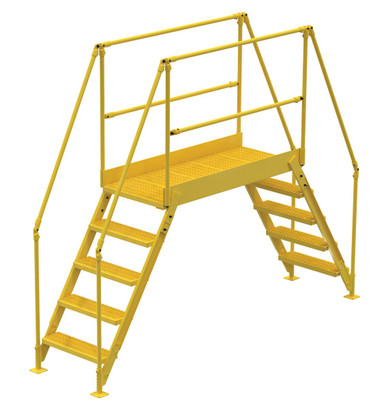 Vestil 5-Step Steel Cross-Over Ladder | Material Flow