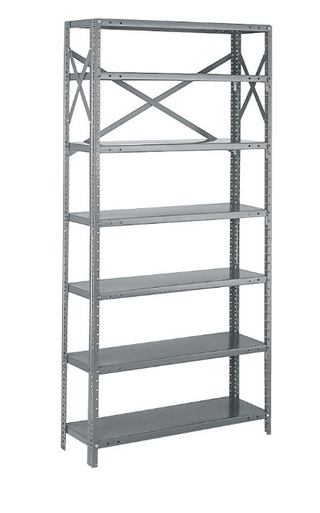 Klip-It Light Duty 5-Shelf Steel Shelving by Tri-Boro | Material Flow