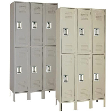 Lyon Standard Double Tier Steel Lockers - 12" x 18" x 78"