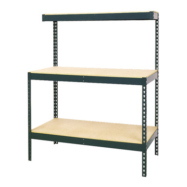 Durable 96" Workbench with Upper & Lower Shelf | Material Flow