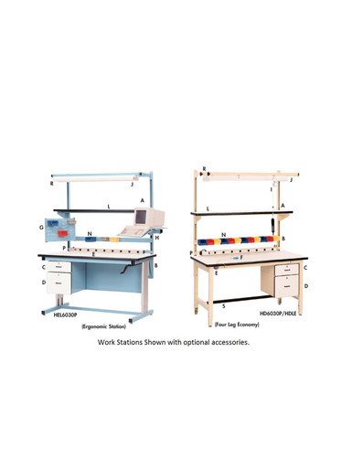 Gray Ergo-Line Hand Crank Ergonomic Work Station–Material Flow