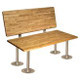Lyon ADA Locker Room Bench with Back and Steel Pedestals
