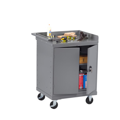 Tennsco Mobile Workbench with 2 Door Cabinet