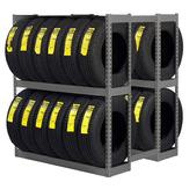 Tennsco 60" High Tire Storage Rack - Double Entry