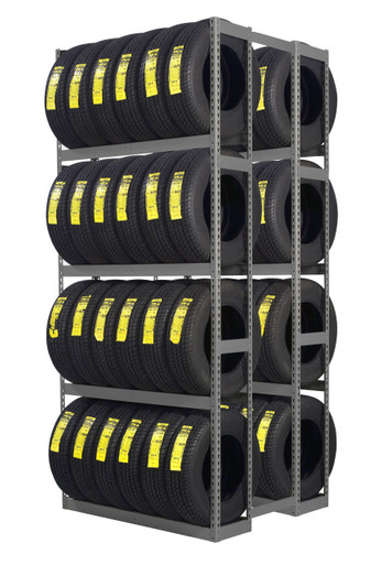 Tennsco 120" High Tire Storage Rack - Double Entry