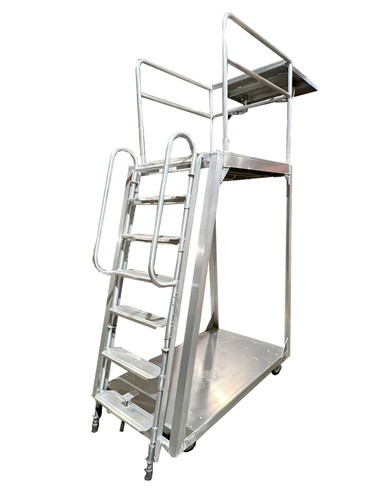 Rol-Away Rol-Away SH-6-TR-X 2-shelf 6-step ladder cart w/ Platform