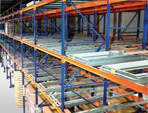 Material Flow - Push Back Rack System.