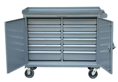 Mobile Mechanics Cart with 12 Drawers