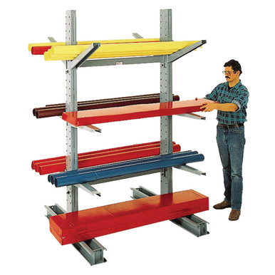 Meco Medium-Duty Cantilever Rack Inclined Arms with Lip