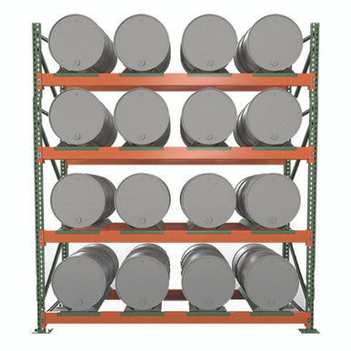 Material Flow Drum Storage Rack – 4 Level, 16 Drums | Oregon