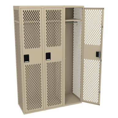 Single Tier Ventilated Steel Lockers Without Legs