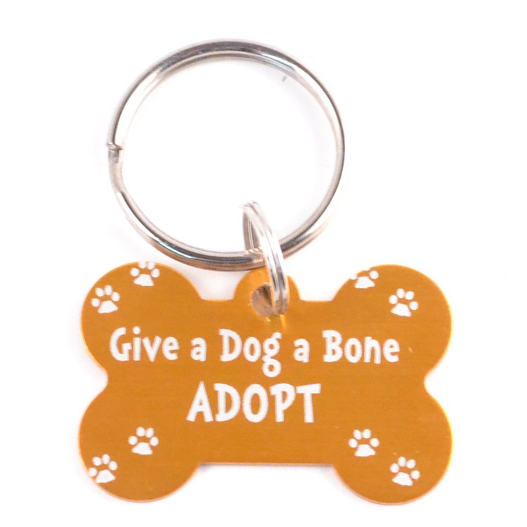 Bone Shaped Dog Collar Tag, Custom Imprint | Pet Promotions - Paws 2 ...