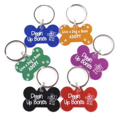 Bone Shaped Dog Collar Tag, Custom Imprint | Pet Promotions - Paws 2 ...