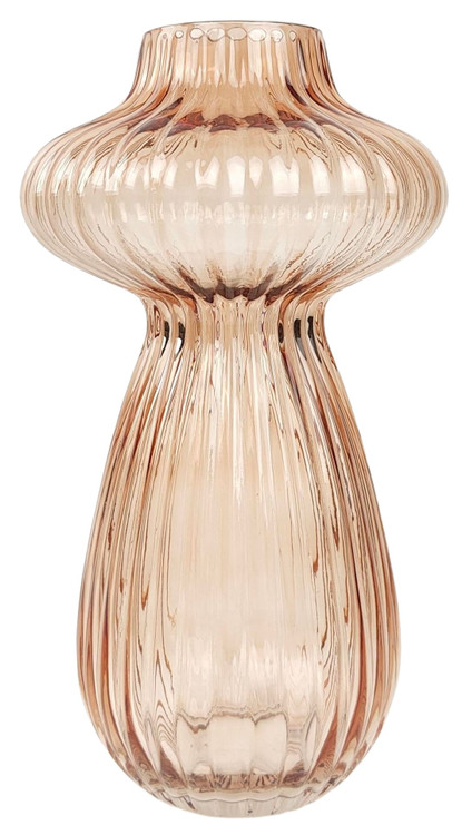 Urban Products Tommy Abstract Orb Glass Vase Rose Lg 29cm - Aston-James