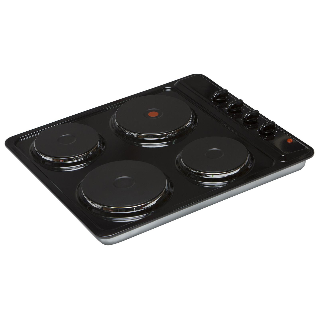 SIA PHP601BL 60cm Black 4 Zone Electric Solid Plate Easy Clean Side ...