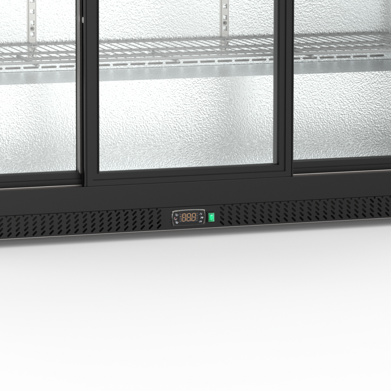 SIA SBB290BL3 Black 290L Commercial Back Bar Fridge With Sliding Doors