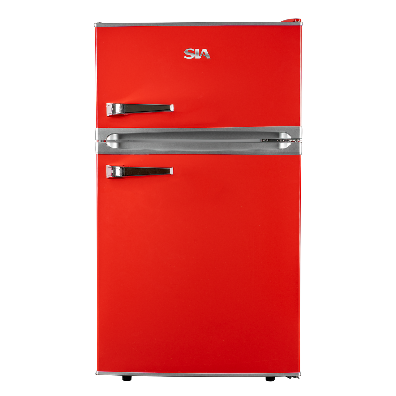 SIA RFM88R 88L Freestanding Under Counter Retro Fridge Freezer - Red