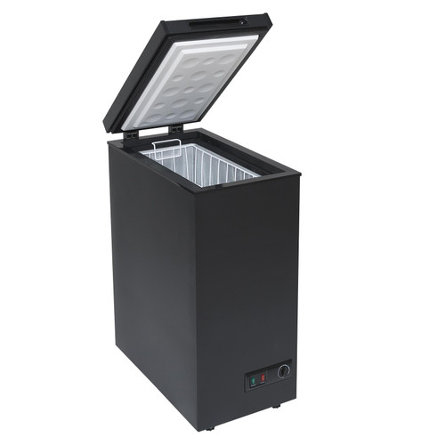 SIA CHF60B 36cm Freestanding Slimline Compact Black Chest Freezer
