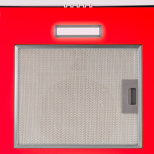 SIA CGH60RD 60cm Red Curved Glass Chimney Cooker Hood Kitchen Extractor Fan
