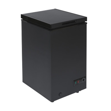 SIA 48cm Freestanding Slimline Compact Black Chest Freezer - CHF100B/E