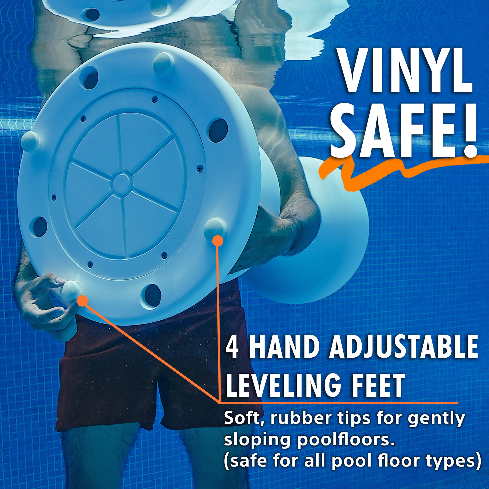 Submersible Pool Stool - Pool Seating - Dunn Rite Products