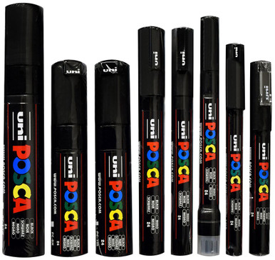 Posca Tip Variety Set- All Black