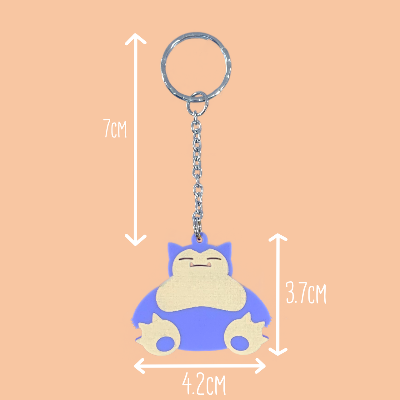 #143 Snorlax Laser Cut Acrylic Keychain