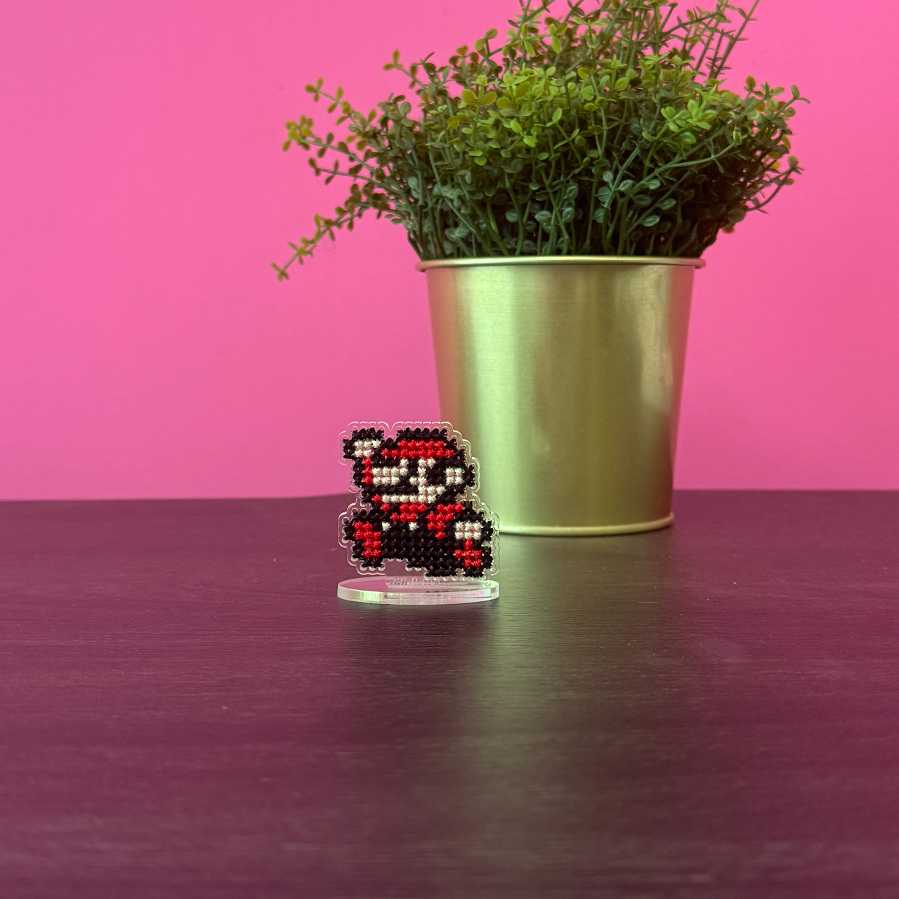 NES - Super Mario 3: Mario - Cross Stitch Acrylic Small Display Stand Kit