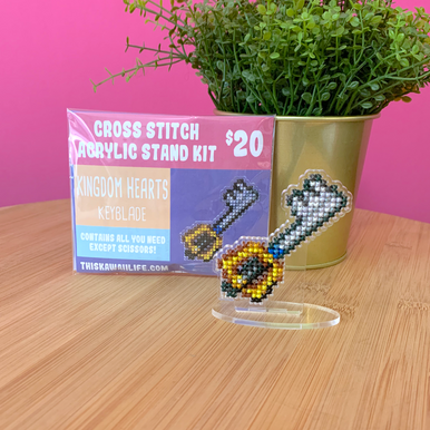 Kingdom Hearts - Keyblade - Cross Stitch Acrylic Display Stand Kit