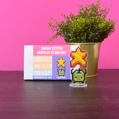 Stardew Valley - Junimo with Star Cross Stitch Acrylic Small Display ...