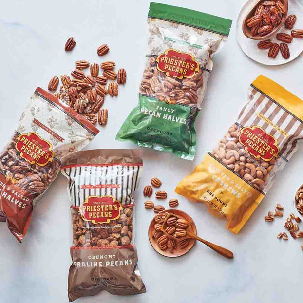 Bulk Packaged 24 One-Pound Pecan Bags | Priester's Pecans