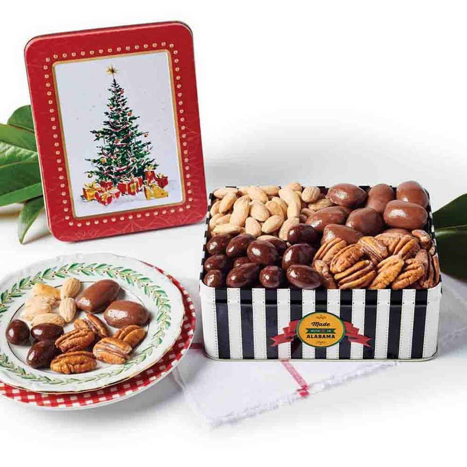 Festive Fiddlesticks Christmas Tree Gift Tin, 1lb. 8oz.