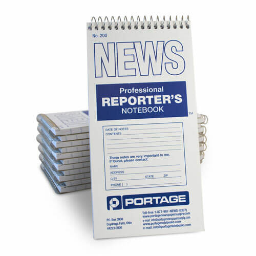 News Reporter's Notebook #200 Narrow Ruled 4" X 8" - 1 Dozen