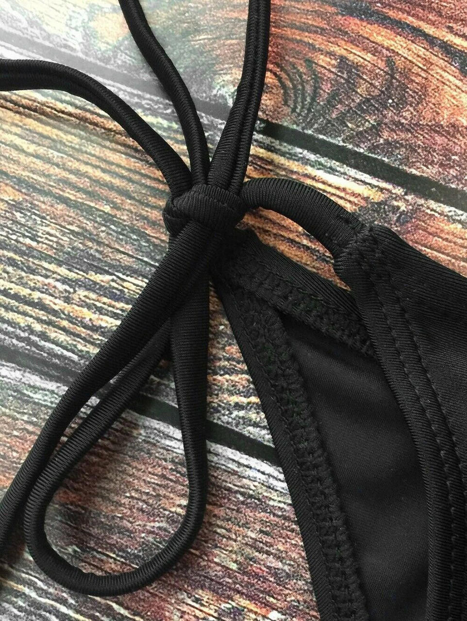 Crossover Lace-Up String Bikini Set - Jean Lesley