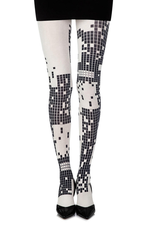 Zohara Tights Game Boy Cream Print Tights - Jean Lesley