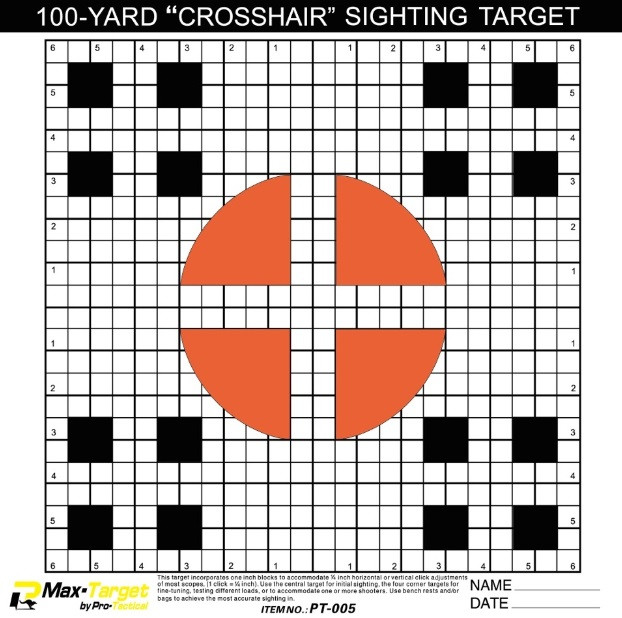Crosshair Sighting In Paper Target 20 Pack | AusHunter Online