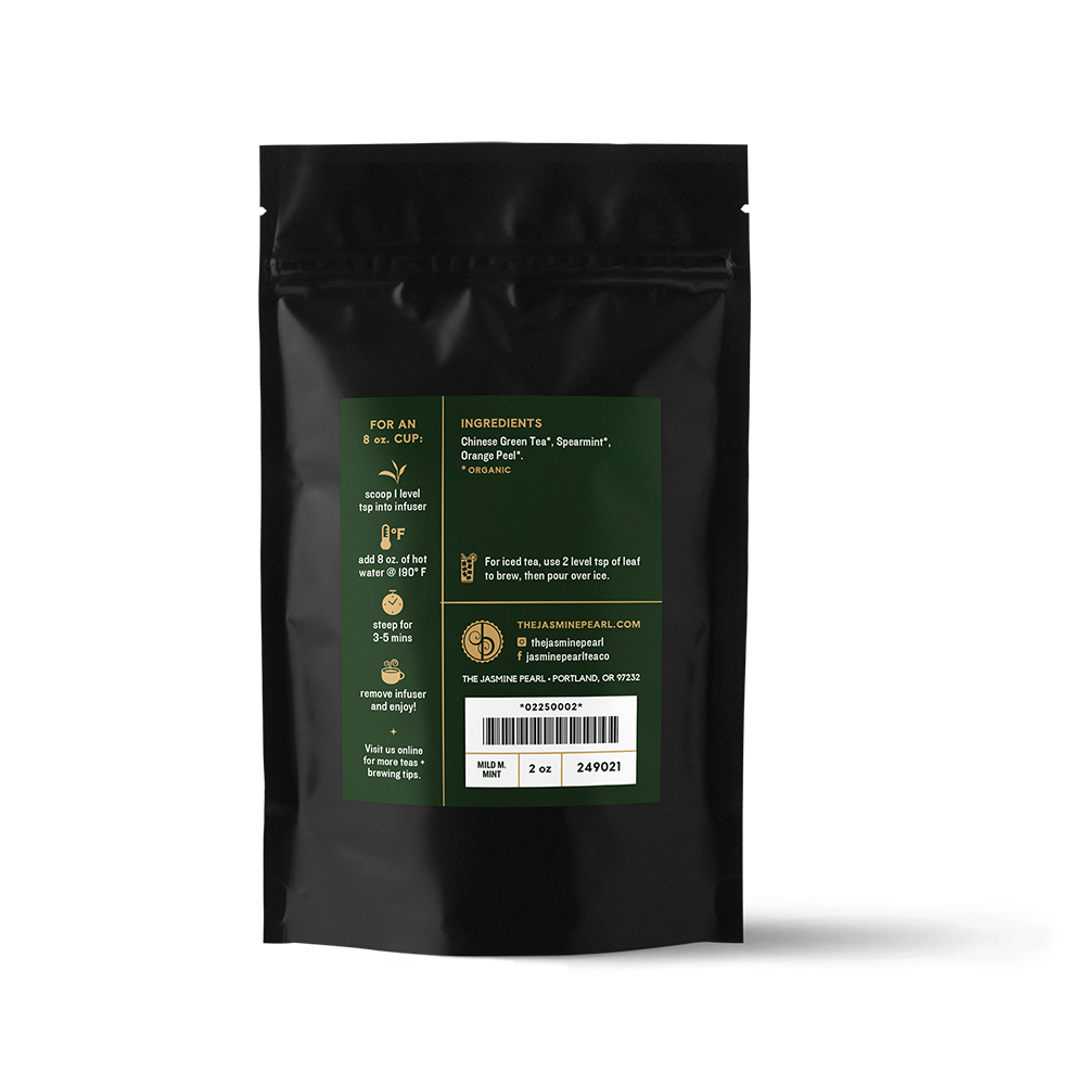 Mild Moroccan Mint | Loose Leaf Green Tea | The Jasmine Pearl Tea Co.